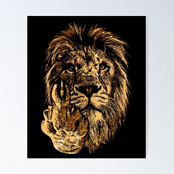 "Funny lion shows middle finger" Poster by Mila1946 | Redbubble