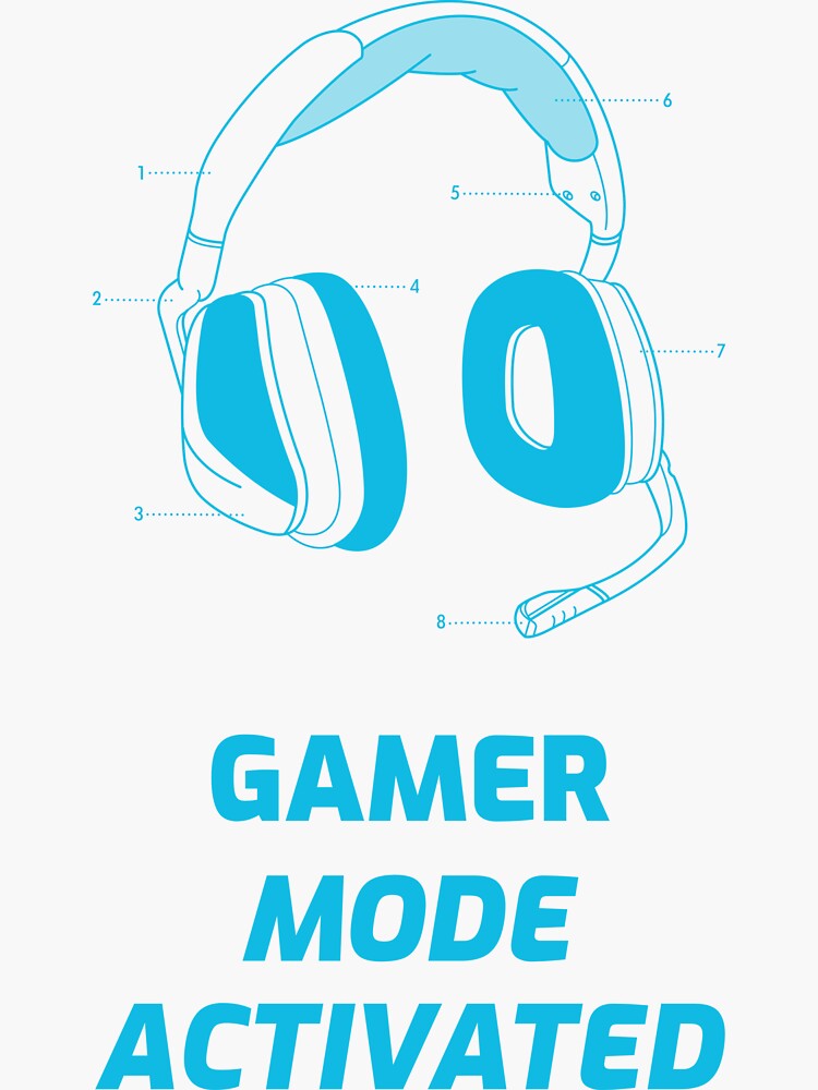 "Gamer Mode Activated" Sticker for Sale by sfemilycall | Redbubble