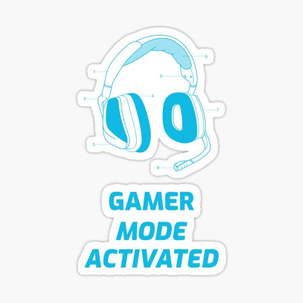 "Gamer Mode Activated" Sticker for Sale by sfemilycall | Redbubble
