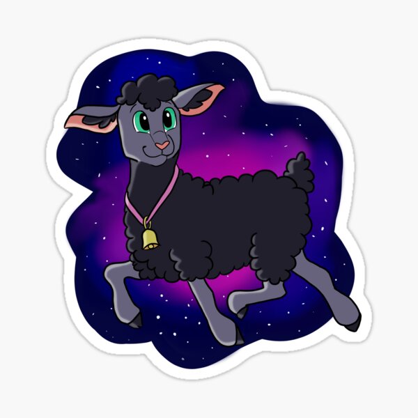 "Galaxy Lamb" Sticker by OneWingLadybug | Redbubble