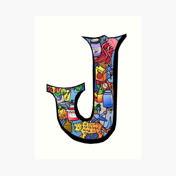 "Doodle Letter J" Art Print for Sale by missmann | Redbubble
