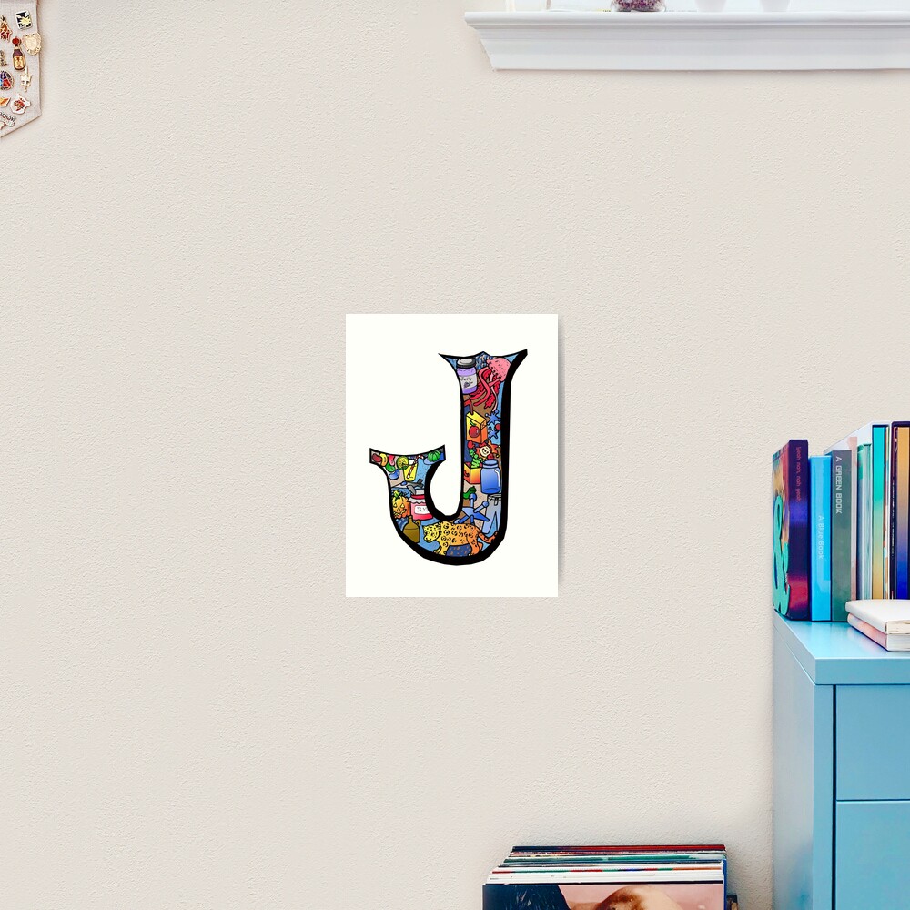 "Doodle Letter J" Art Print for Sale by missmann | Redbubble