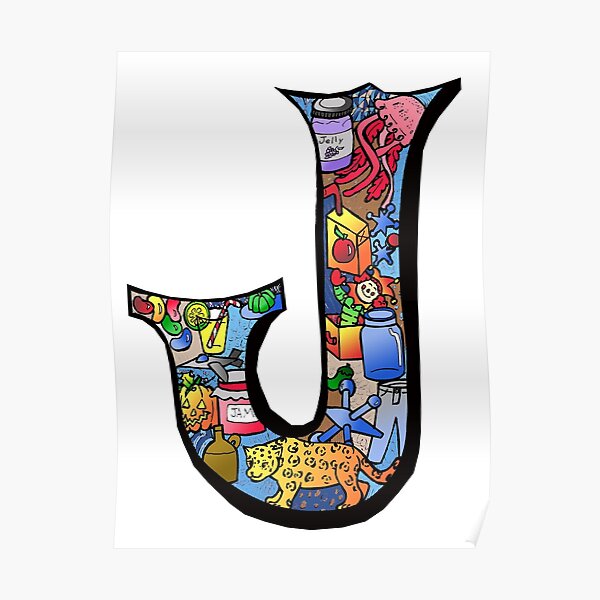 "Doodle Letter J" Poster by missmann | Redbubble