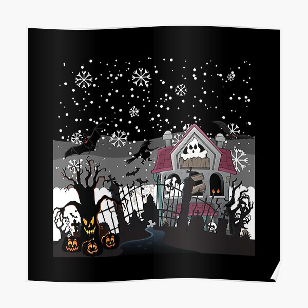 "Halloween Spooky House" Poster for Sale by BofflingDesigns | Redbubble