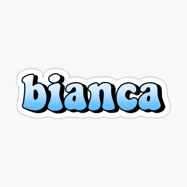 "aesthetic pastel blue gradient bianca name" Sticker for Sale by ...
