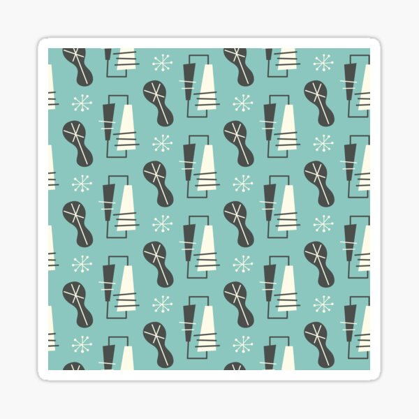 "Mid Century Modern MCM Martini Shakers" Sticker for Sale by kwillhoite ...