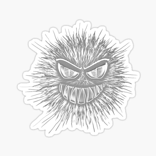 "Black and White Monster" Sticker by Zero-Infinite | Redbubble
