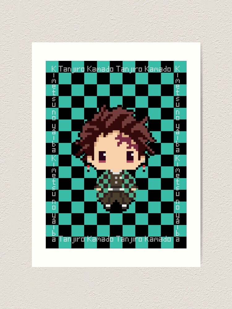 Lámina artística «Tanjiro Kamado Kimetsu No Yaiba Demon Slayer Pixel ...