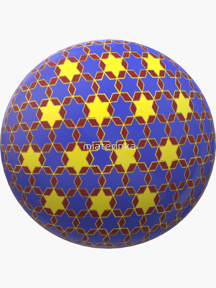 " ball blue yellow star" Sticker by miaterinka | Redbubble