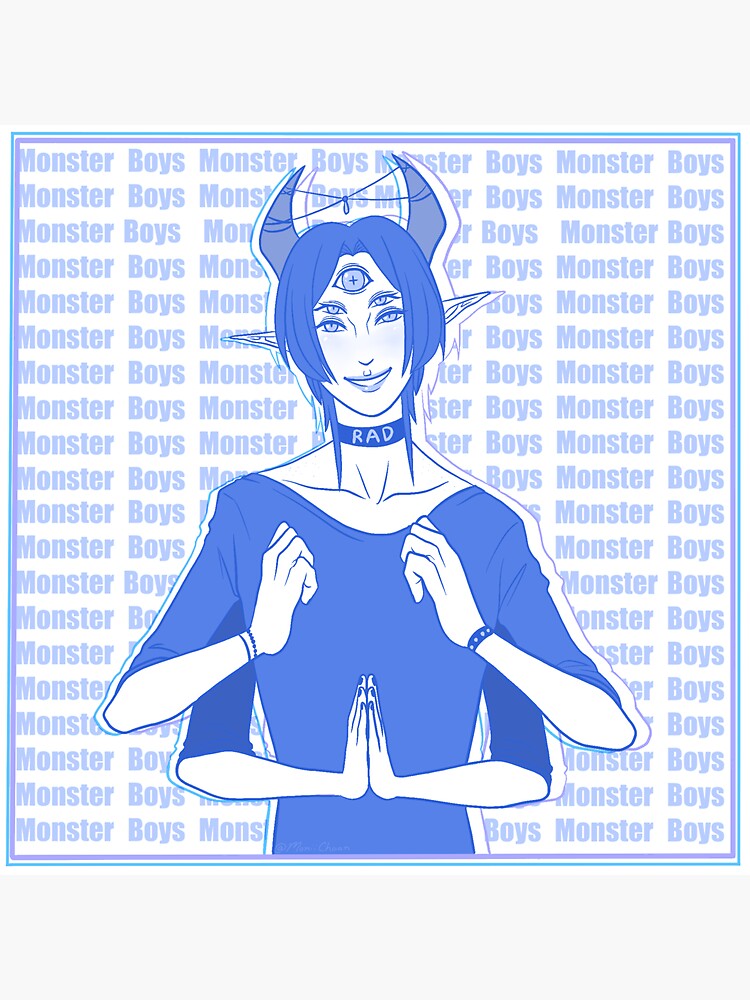 "Monster Boys" Sticker for Sale by WitheringwilloW | Redbubble
