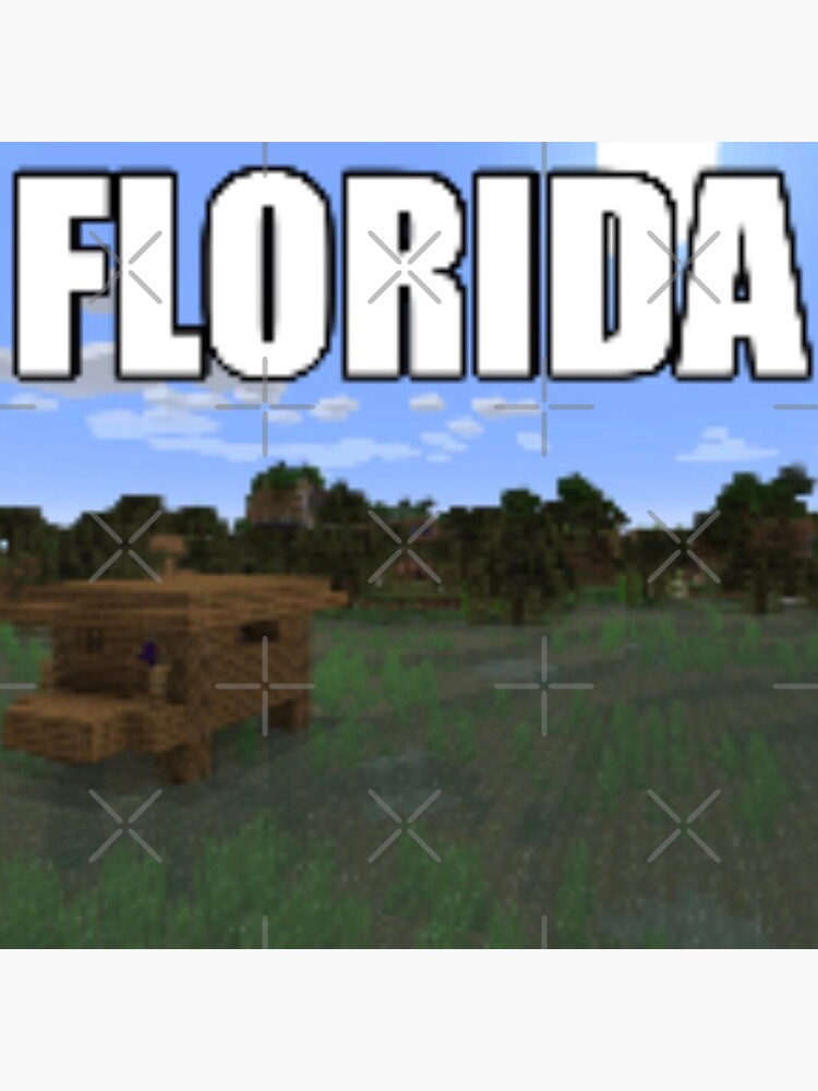 "Florida minecraft meme" Sticker for Sale by pinkpaint | Redbubble
