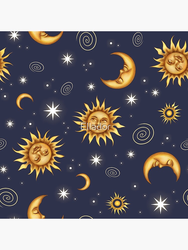 "Vintage Celestial Pattern" Poster for Sale by Ellador | Redbubble