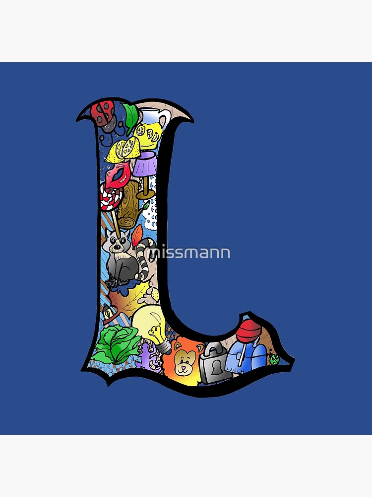 "Doodle Letter L" Throw Pillow for Sale by missmann | Redbubble