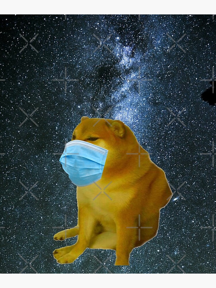 Lámina fotográfica «Cheems de cuerpo entero con una máscara en el ...