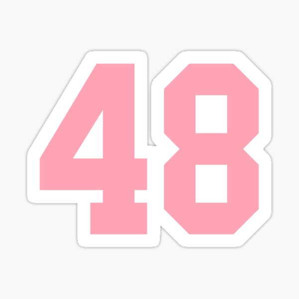 "48 Number Forty Eight Girls Jersey" Sticker by elhefe | Redbubble