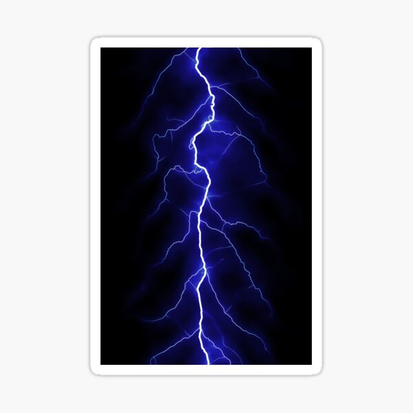"Blue Lightning" Sticker for Sale by Sybille-Yates | Redbubble