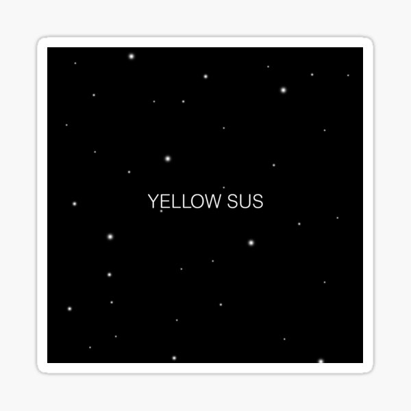 "Yellow sus" Sticker for Sale by vkdesign | Redbubble