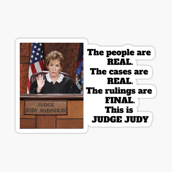"Judge Judy" Sticker for Sale by Ka1830 | Redbubble