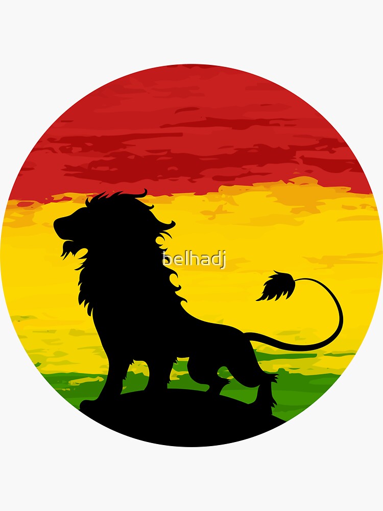 " Rasta Lion" Sticker by belhadj | Redbubble