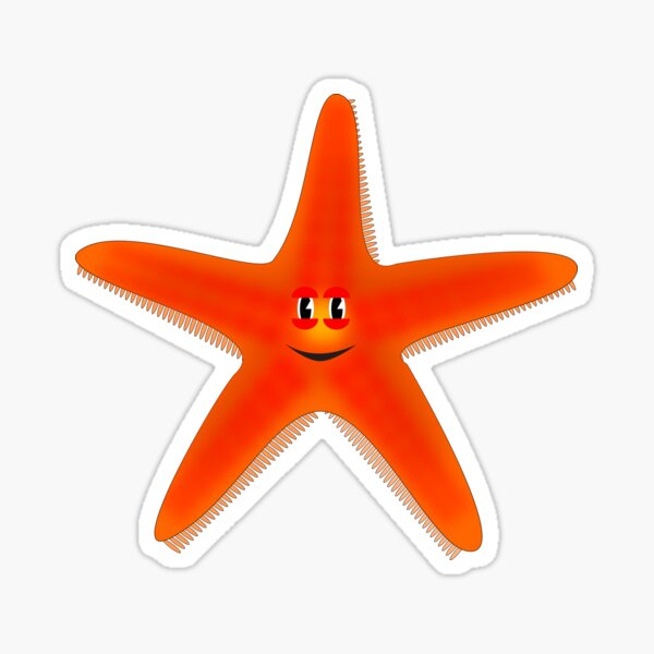 "Smiley Starfish" Sticker for Sale by hop2swing | Redbubble