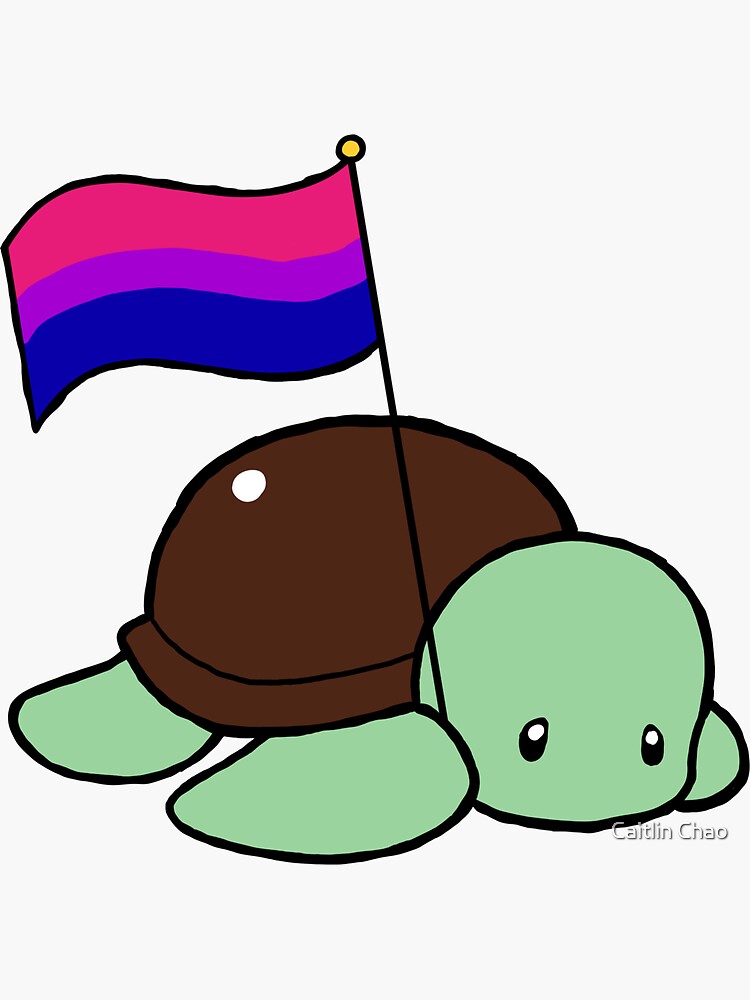 "Pride Turtle - BISEXUAL(PINK)" Sticker for Sale by chaocaitlin | Redbubble