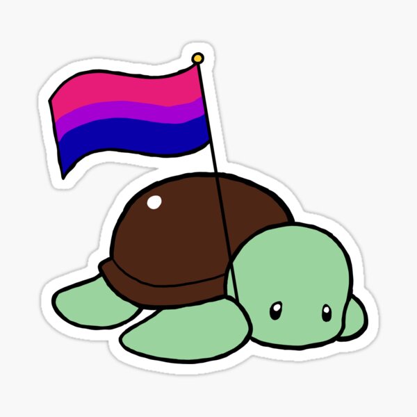 "Pride Turtle - BISEXUAL(PINK)" Sticker for Sale by chaocaitlin | Redbubble
