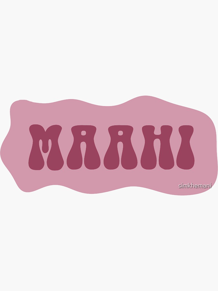 "Maahi" Sticker by simkhemani | Redbubble