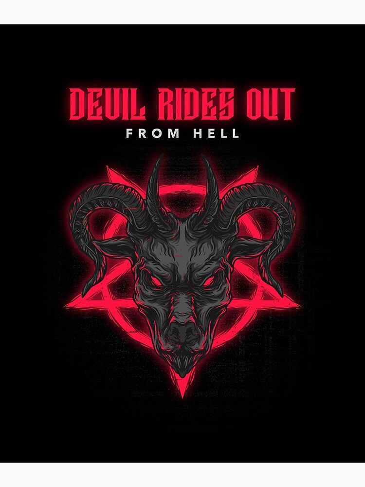 "Devil Rides Out From Hell | Demon | Pentagram | Evil | Horror" Poster for Sale by Popcorncinema ...