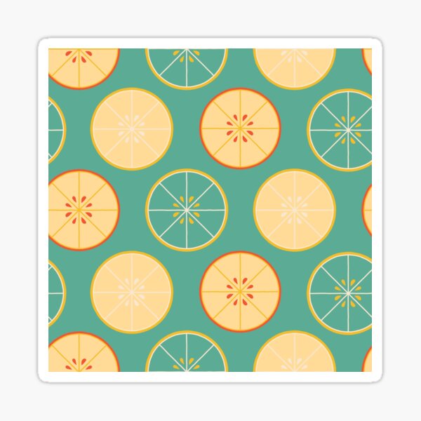 "Mid Century Modern MCM Citrus" Sticker for Sale by kwillhoite | Redbubble