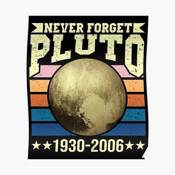 "Solar System Pluto Planet Vintage" Poster by QQDesings | Redbubble