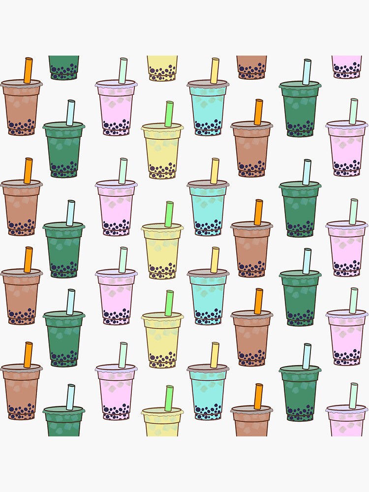 "Boba Tea collage" Sticker for Sale by HeyxLover | Redbubble