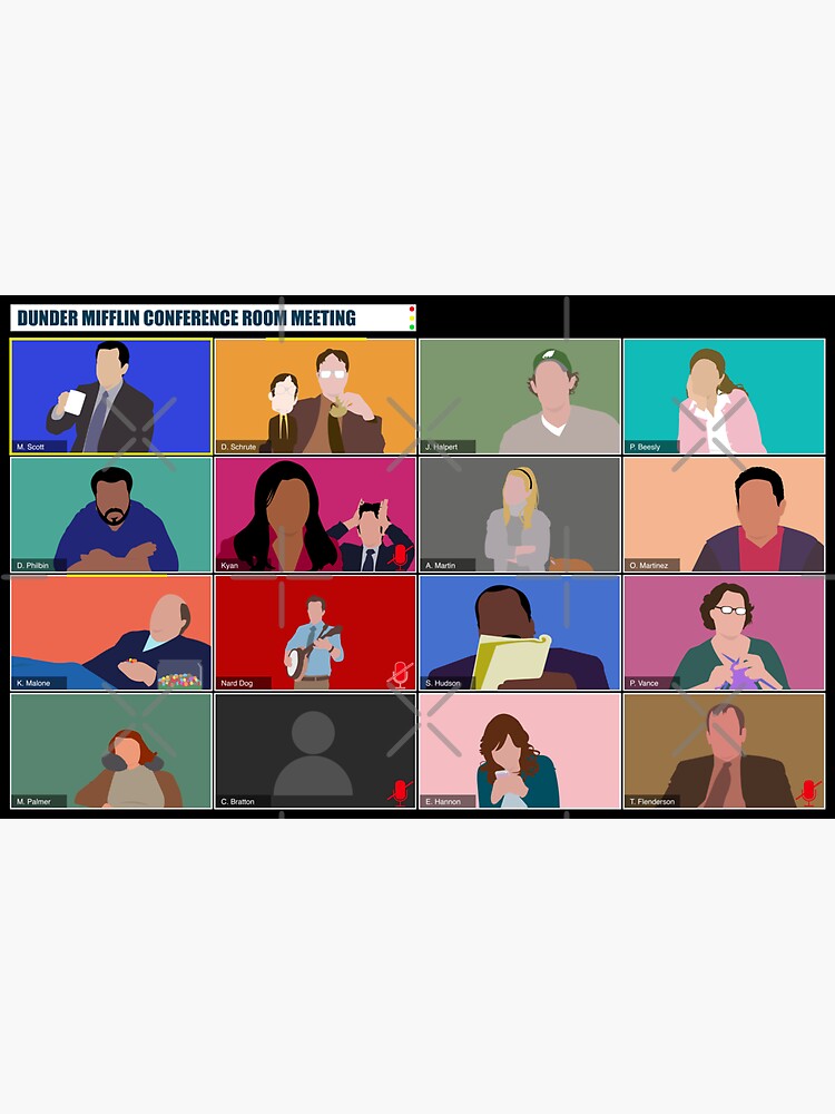 "The Office Virtual Conference Room Meeting" Sticker for Sale by ...