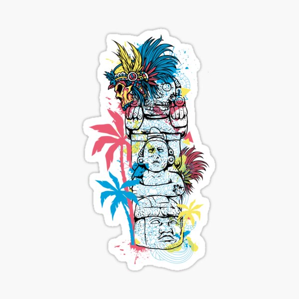 "Mayan statue" Sticker for Sale by KOKO215 | Redbubble