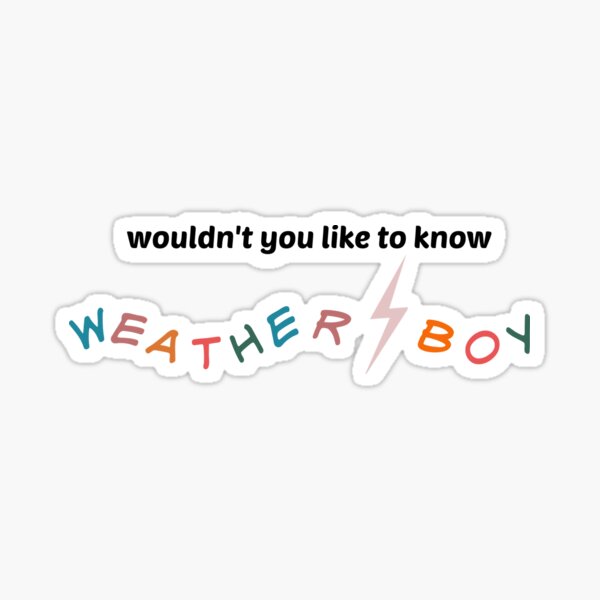 "weather boy" Sticker by emmapeckdesigns | Redbubble