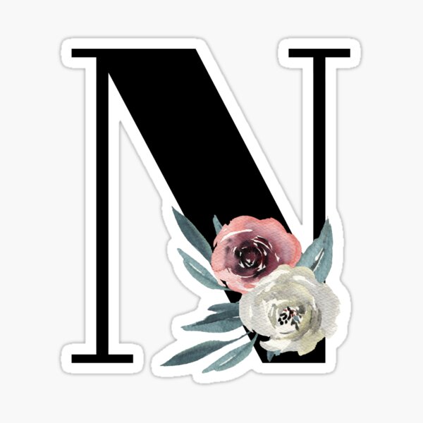 "letter 'N' monogram" Sticker for Sale by kelseypryor11 | Redbubble