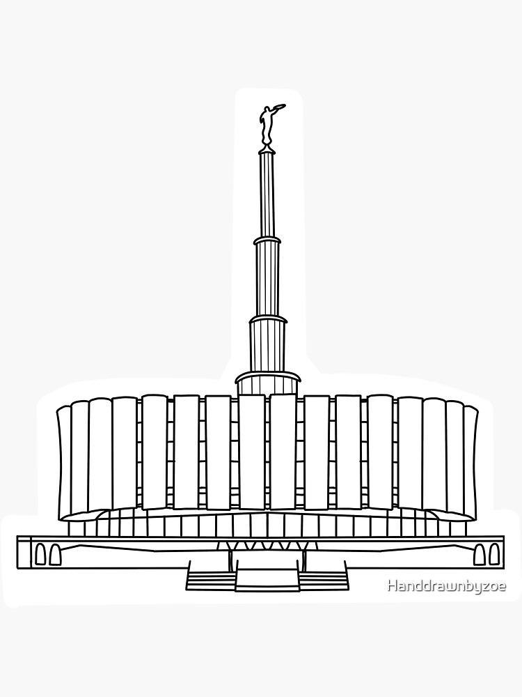 "Provo lds temple" Sticker for Sale by Handdrawnbyzoe | Redbubble