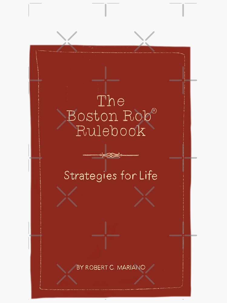 "Boston Rob Rulebook (Survivor)" Sticker by heyvictyhey | Redbubble