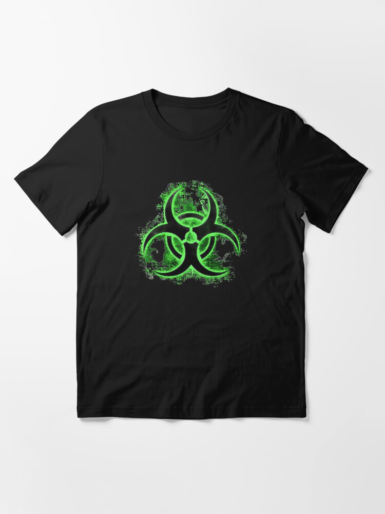 "Biohazard warning, glowing toxic waste fallout" T-shirt by piciareiss ...
