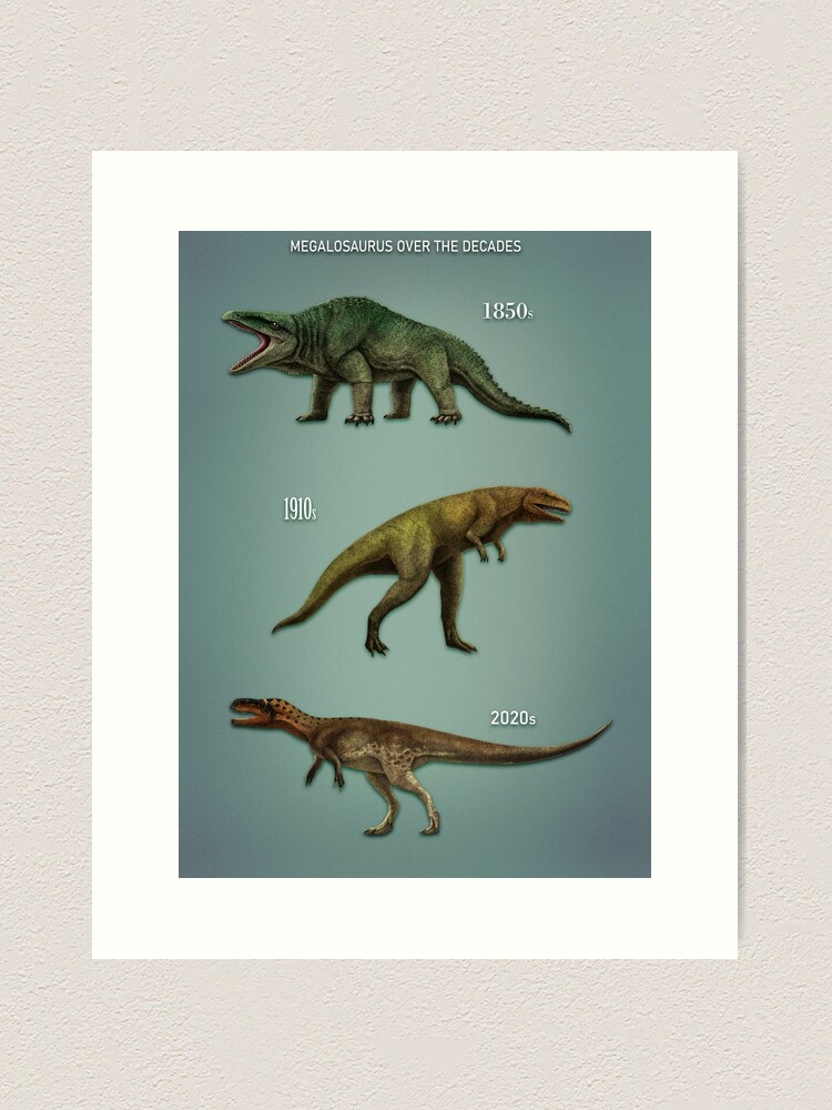 "MEGALOSAURUS over the years . vintage vs current" Art Print for Sale ...