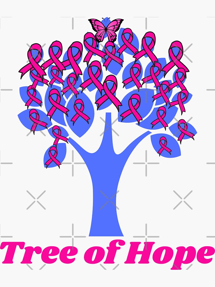 "Breast Cancer Awareness - Tree of Hope" Sticker for Sale by ...