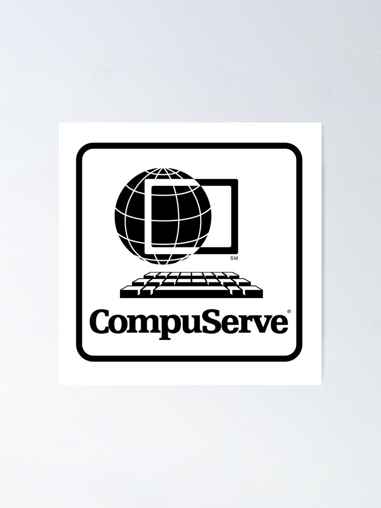 "Vintage computer logo – CompuServe" Poster by jdteehan | Redbubble