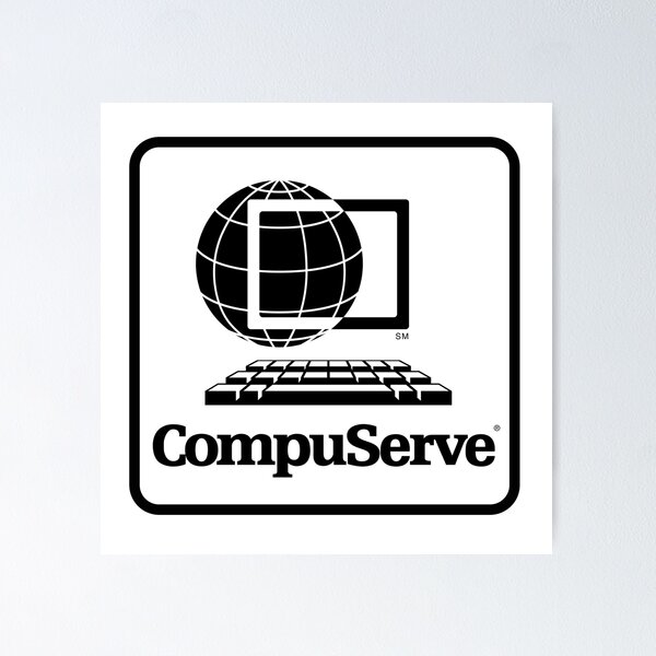 "Vintage computer logo – CompuServe" Poster for Sale by Merry ...