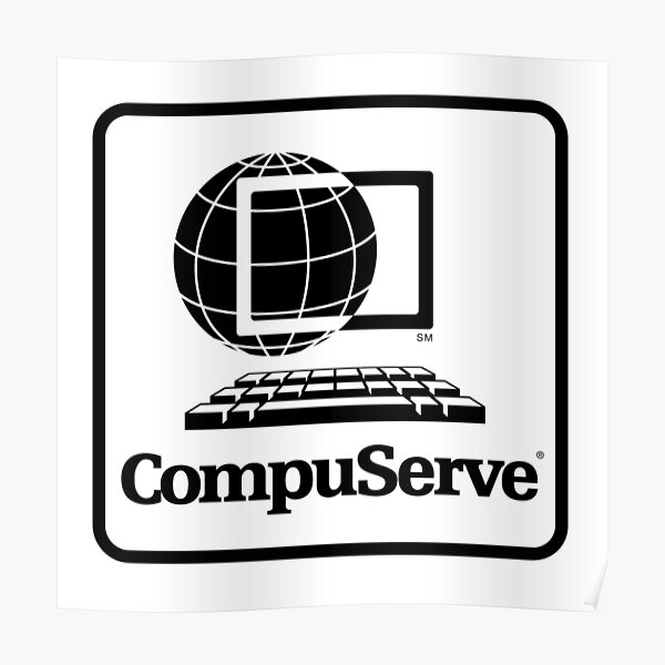 "Vintage computer logo – CompuServe" Poster by jdteehan | Redbubble