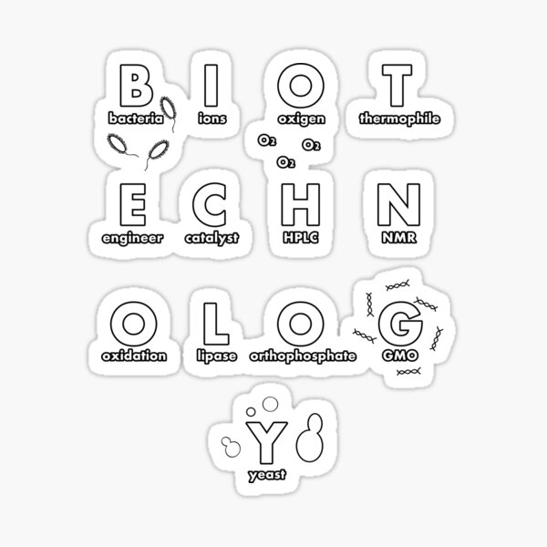 "Biotechnology letters" Sticker for Sale by GoodFruits | Redbubble