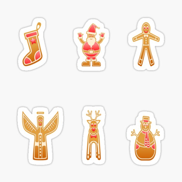 "Christmas Ginger Sticker Pack" Sticker for Sale by Fashimation20 ...