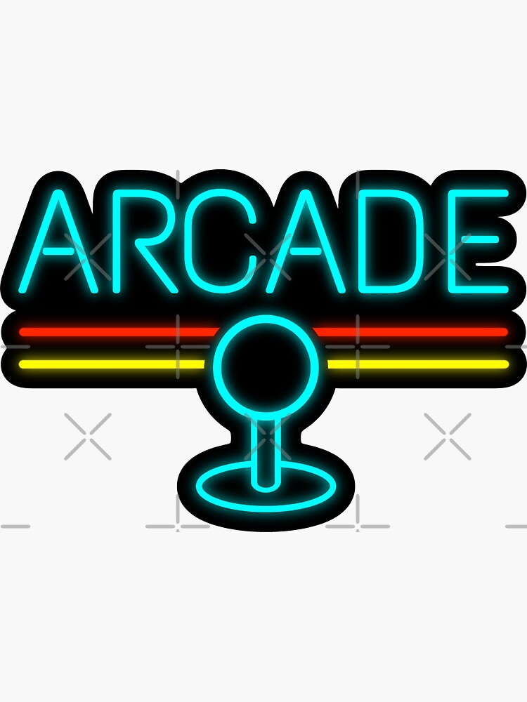 "Neon Arcade Gaming " Sticker for Sale by Scottees | Redbubble