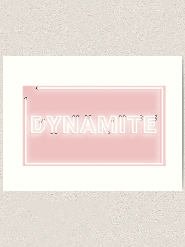 "BTS Dynamite Neon Sign" Art Print for Sale by hebdeb | Redbubble