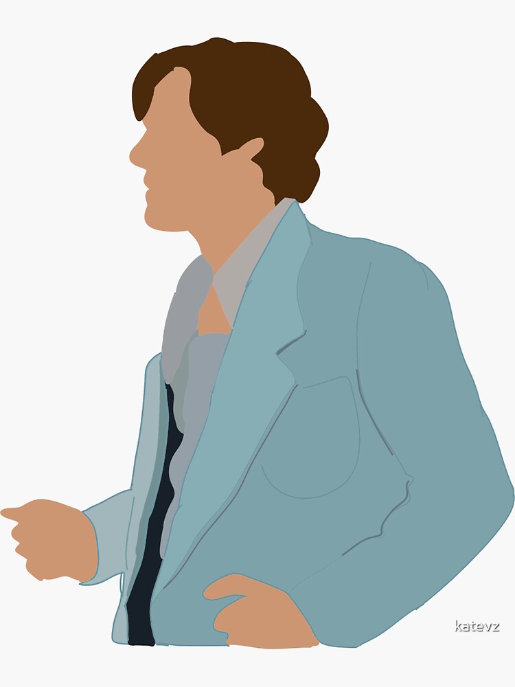 "harry styles blue suit" Sticker by katevz | Redbubble
