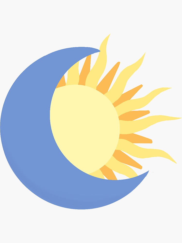 "Simple Sun and Moon" Sticker by megannjudge | Redbubble