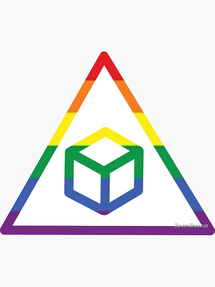 "Delta Cubes Pride" Sticker by ilexmilhouse | Redbubble